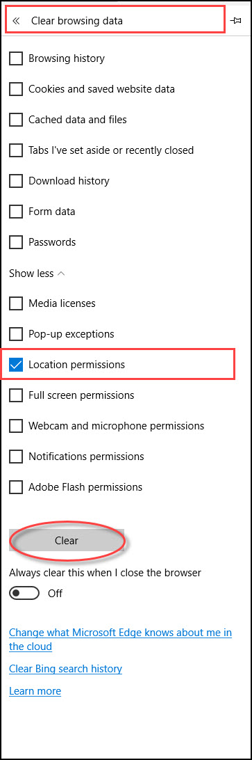 Allow location tracking on Microsoft Edge Web – Solution B – MonitorConnect